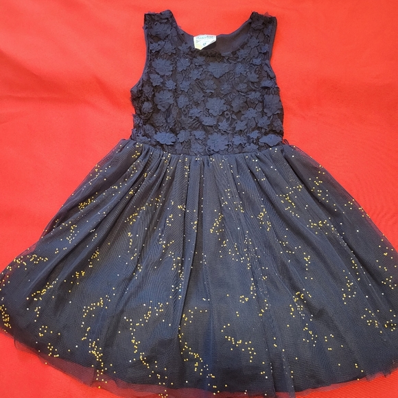 Beautees | Dresses | Navy Blue Lace Top Dress | Poshmark